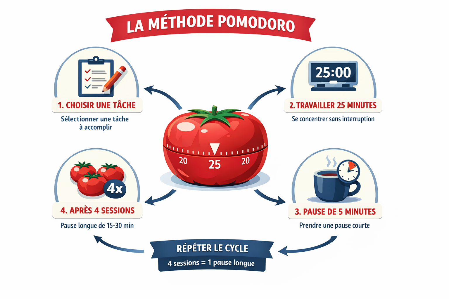 La méthode Pomodoro : rester concentré.e pour maîtriser son temps ...